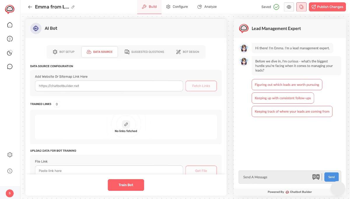 Chatbot Builder vs Botsonic - Chatbot Builder